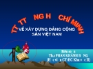 Tư tưởng HCM về xây dựng Đảng Cộng sản Việt Nam: Kinh nghiệm và bài học